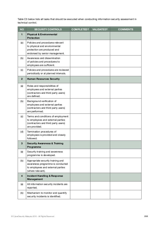 3rd party information security assessment guideline