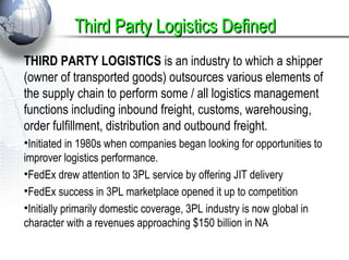 3rd party logistic | PPT