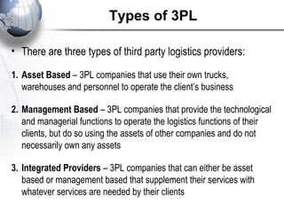 3rd party logistic | PPT | Logistics and Transportation Industry ...