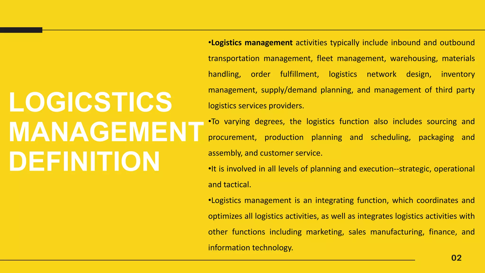 3rd PARTY LOGICSTICS | PPTX