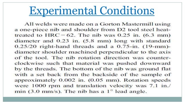 Flow patterns during Friction Stir Welding | PPTX
