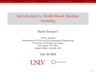 Introduction to Model-Based Machine Learning | PDF