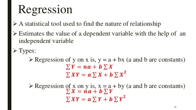 Statistics-Correlation and Regression Analysis