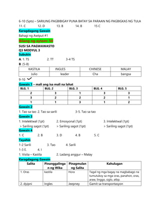 Module Filipino 93rd Q - Key Answer.docx