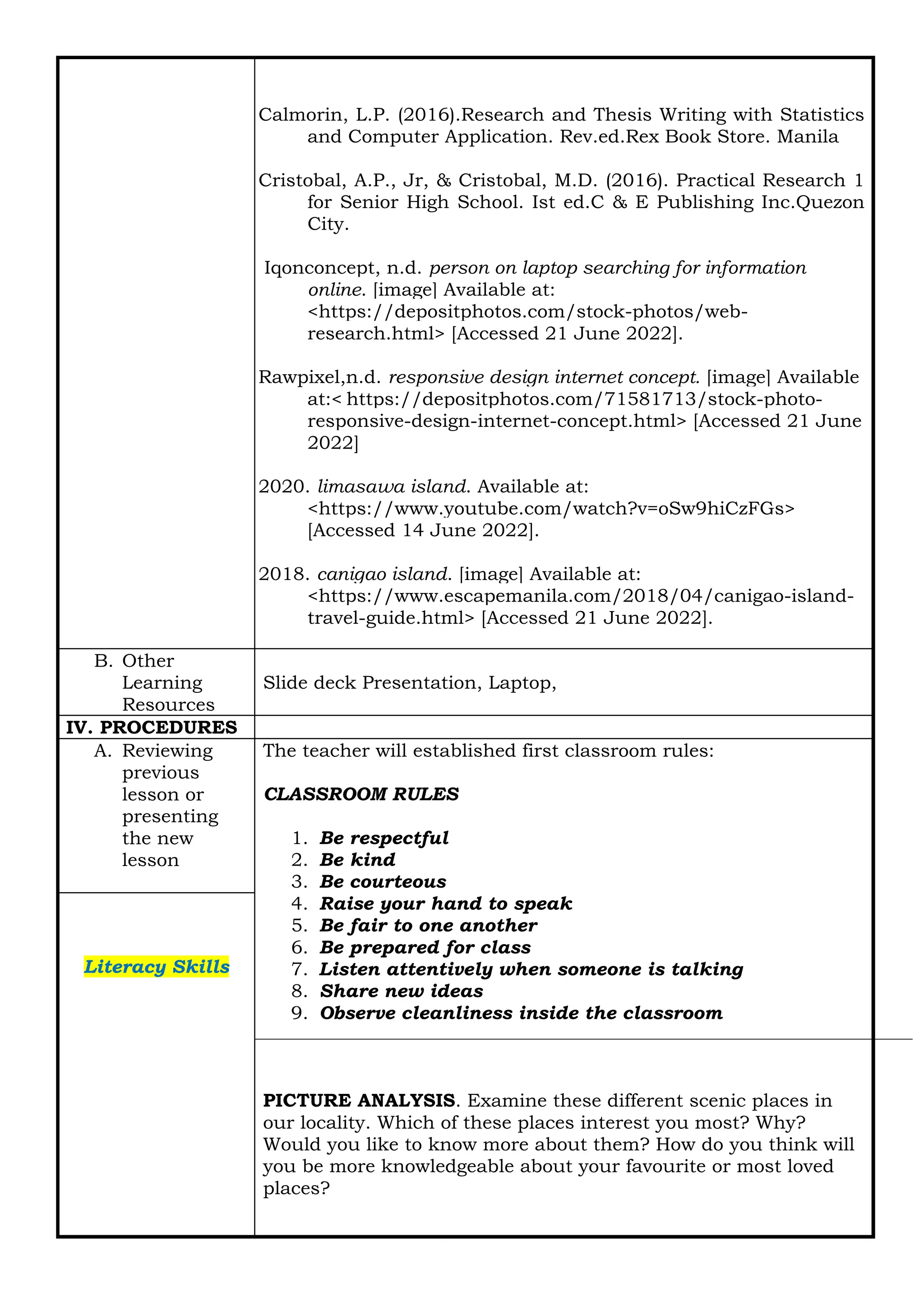 3rd Q (2021-2022)_Feb.docx PRACTICAL RESEARCH I LESSON PLAN APPLYING ...