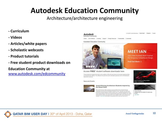 3rd Qatar BIM User Day - Certification systems for BIM software training | PPT