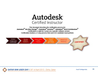 3rd Qatar BIM User Day - Certification systems for BIM software training | PDF | Computer ...