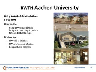 3rd Qatar BIM User Day - Certification systems for BIM software training | PDF | Computer ...