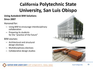 3rd Qatar BIM User Day - Certification systems for BIM software training | PDF | Computer ...