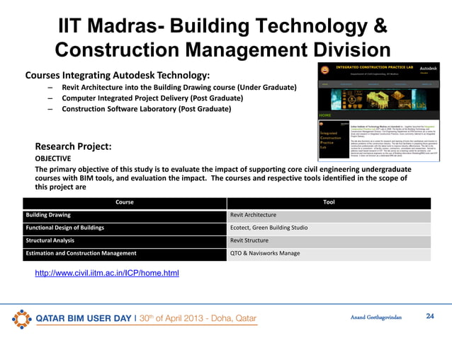 3rd Qatar BIM User Day - Certification systems for BIM software training | PPT