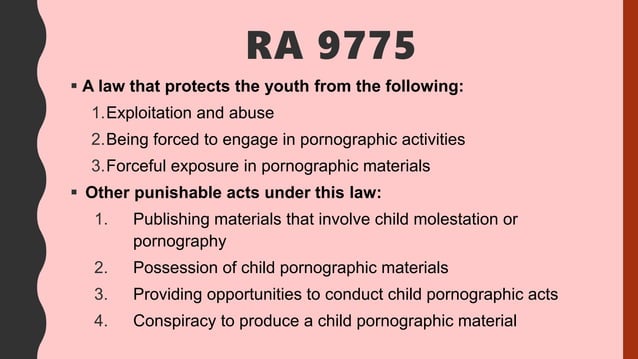RA 9775 - Anti-Child Pornography Act of 2009