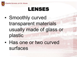 Optics: Refraction of Light in Lenses | PPTX