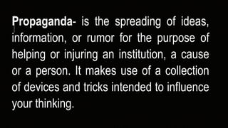 3RD QUARTER ENGLISH 6 PROPAGANDA PPT.pptx | Style & Fashion