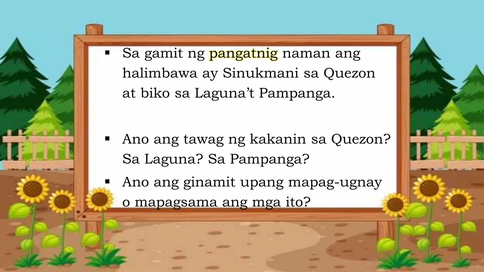 3RD QUARTER FILIPINO Pagsasalaysay muli sa napakinggang teksto gamit ...