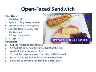 3rd quarter lo2 prepare a variety of sandwiches | PPTX