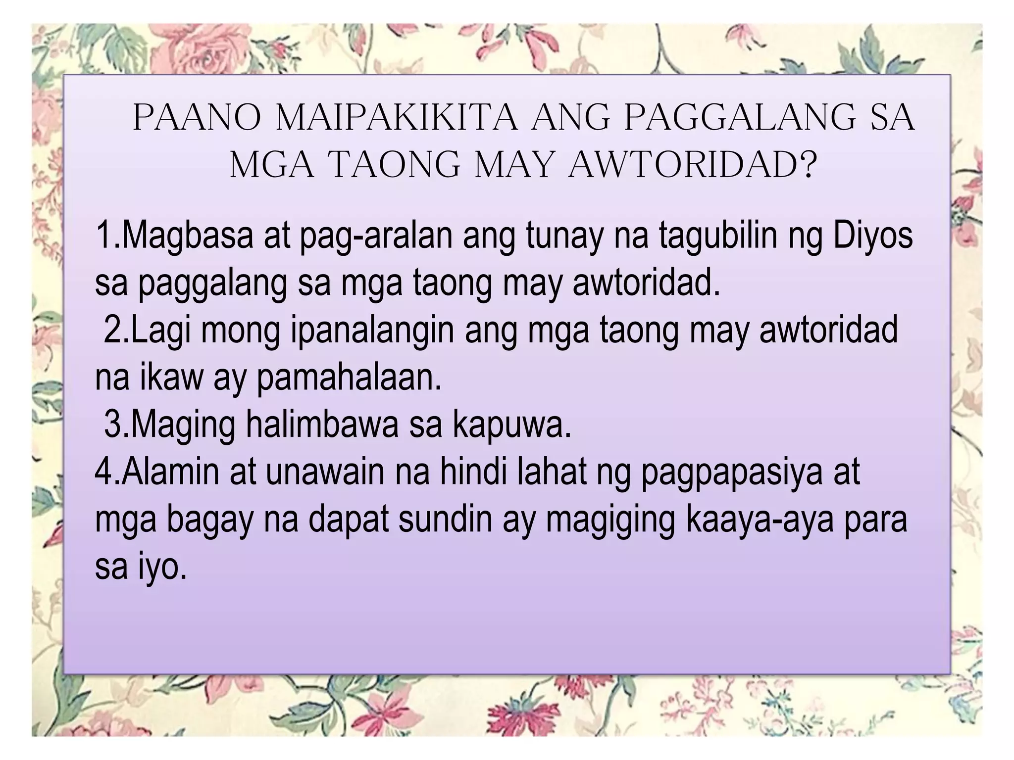 3rd quarter_PAGSUNOD AT PAGGALANG SA MGA MAGULANG, NAKATATANDA AT MAY AWTORIDAD.pptx