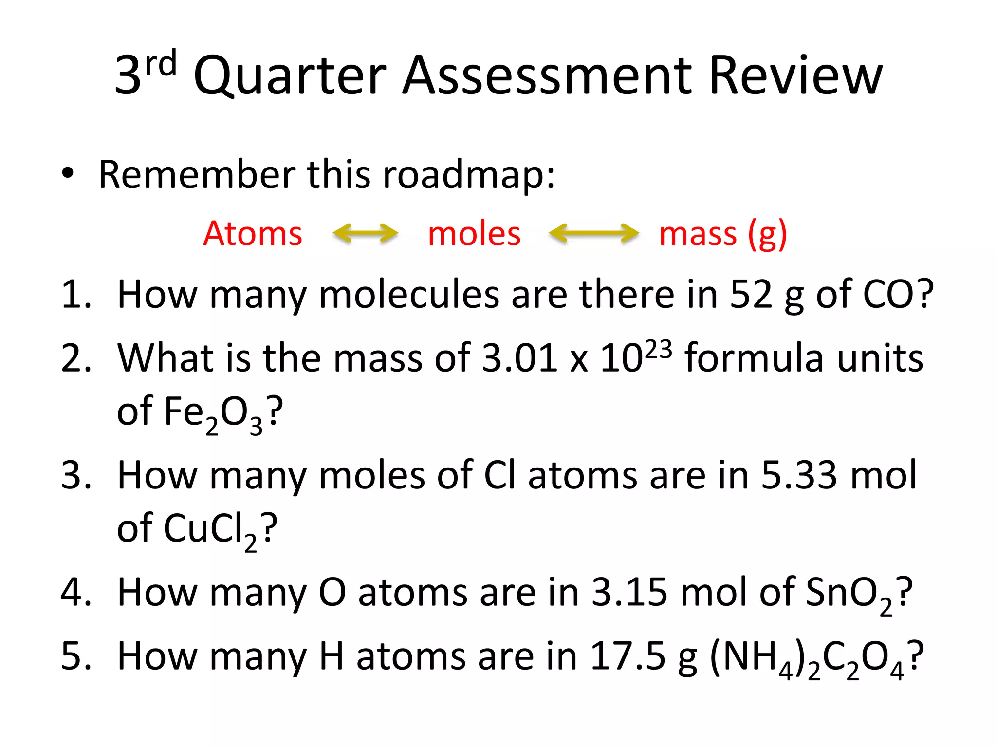 3rd quarter review questions | PPT