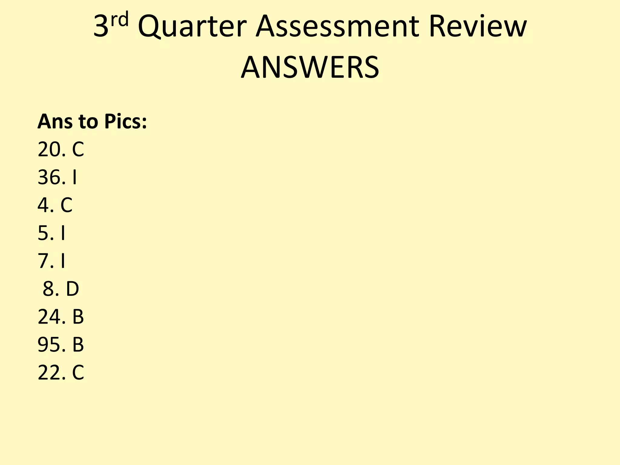 3rd quarter review questions | PPTX