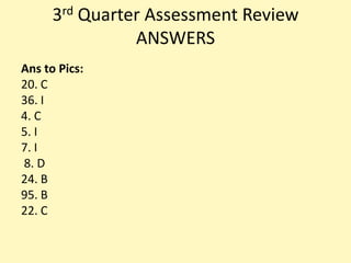 3rd quarter review questions | PPT
