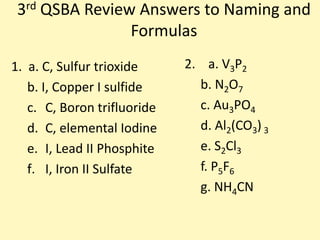 3rd quarter review questions | PPT