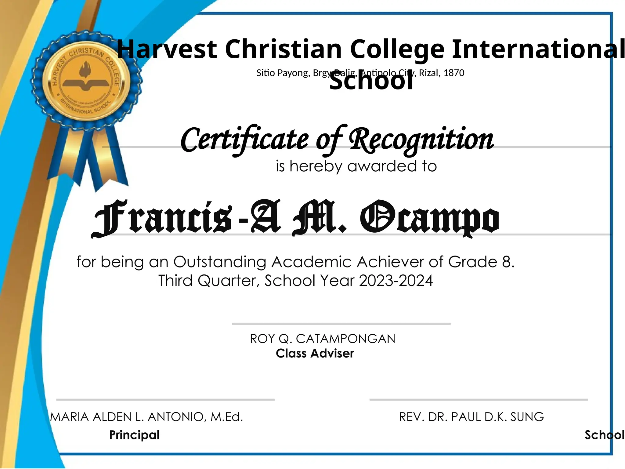 3rdRCatampongan_Certificate Achiever 2023-2024- 1.pptx