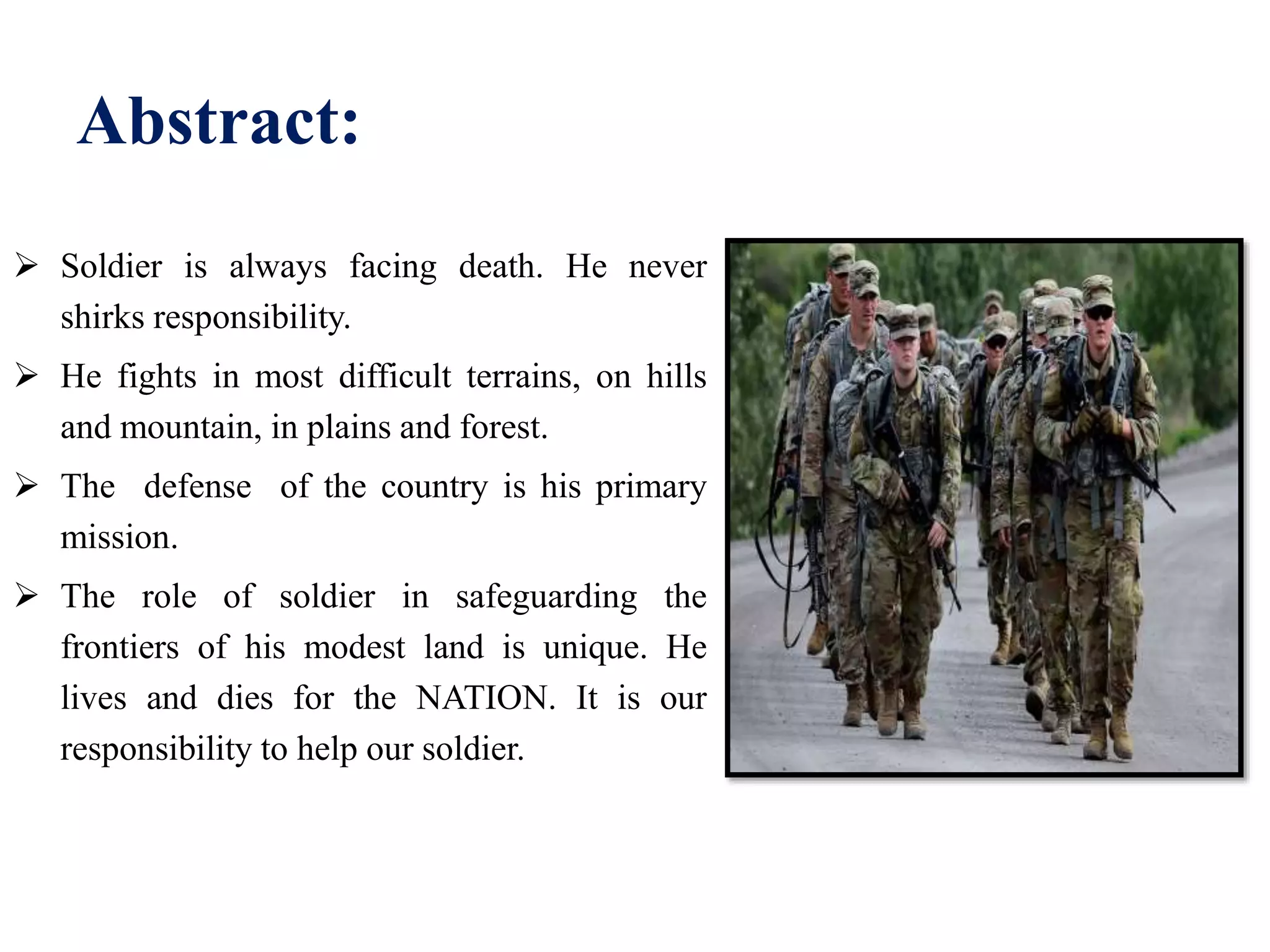 Automatic solider tracking & health monitoring system | PPTX