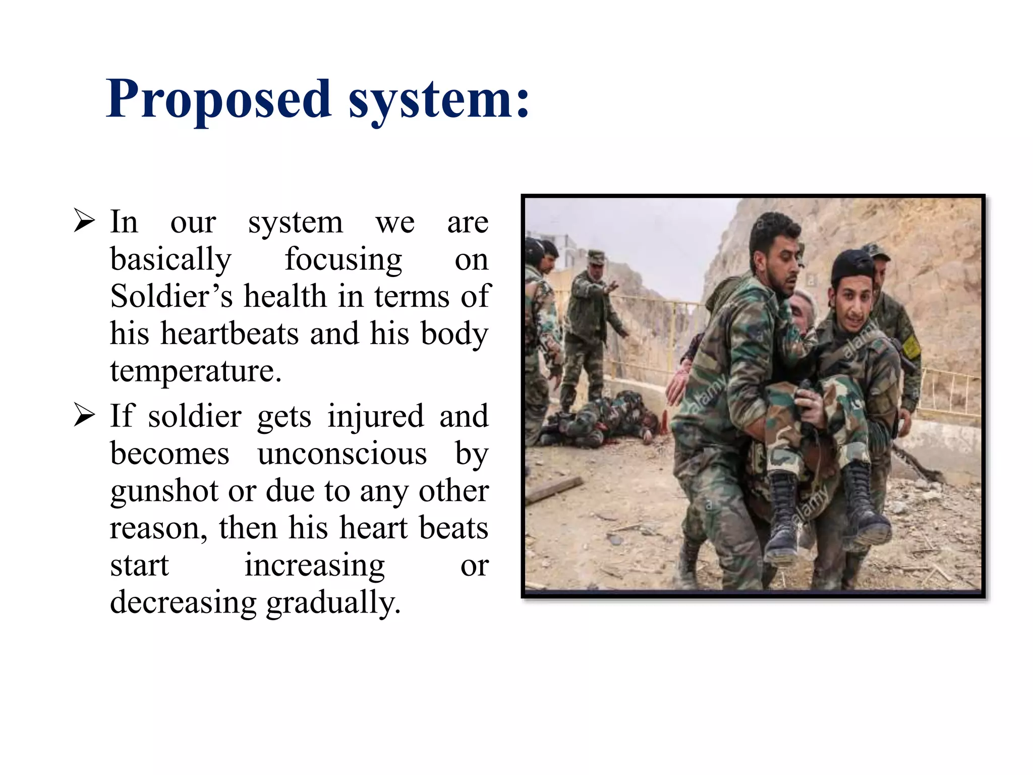 Automatic solider tracking & health monitoring system | PPTX