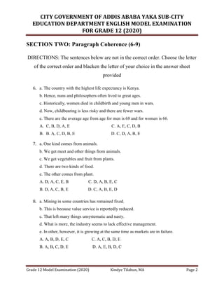 3rd round English model exam for grade 12.pdf