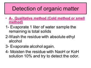Presentation about chemical examination of water | PDF