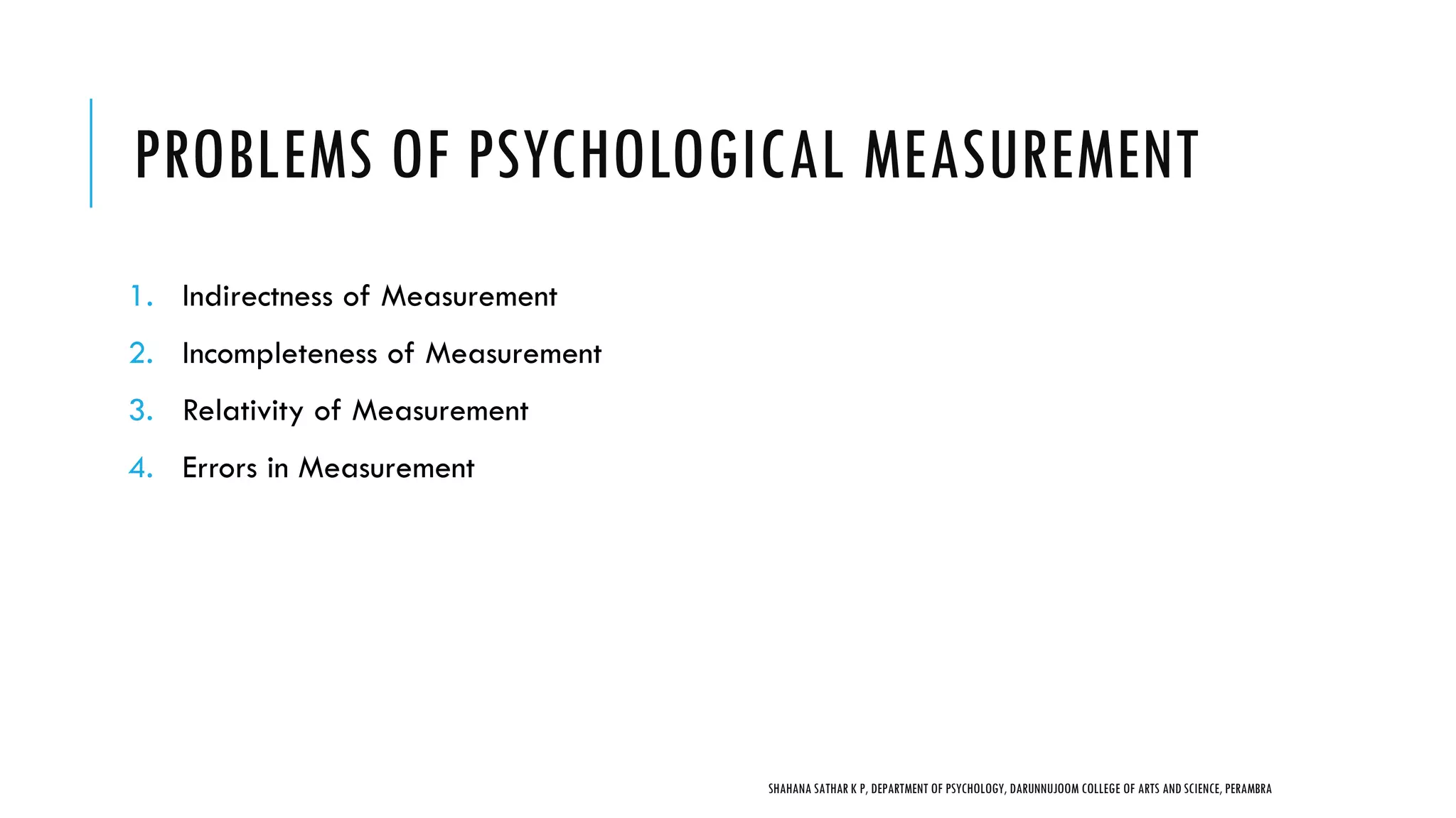 3rd sem BSc Psychology- Psychological measurement & testing module 1 | PDF