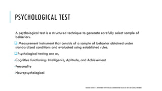 3rd sem BSc Psychology- Psychological measurement & testing module 1 | PDF
