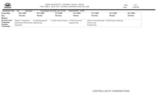 3rd Sem time table | PDF