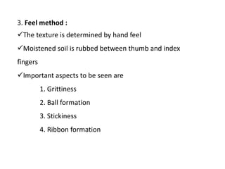 Determination of Soil Texture. | PPTX