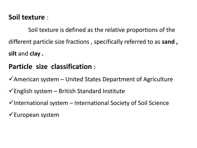 Determination of Soil Texture. | PPTX | Agriculture | Industries