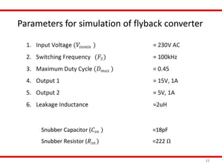 Types of snubber circuits | Design of snubber for flyback converter | Simulation in Matlab ...
