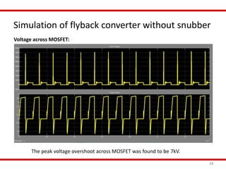 Types of snubber circuits | Design of snubber for flyback converter | Simulation in Matlab ...