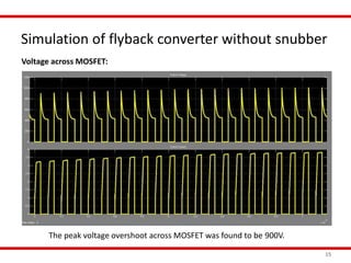 Types of snubber circuits | Design of snubber for flyback converter | Simulation in Matlab ...