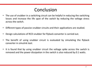 Types of snubber circuits | Design of snubber for flyback converter ...