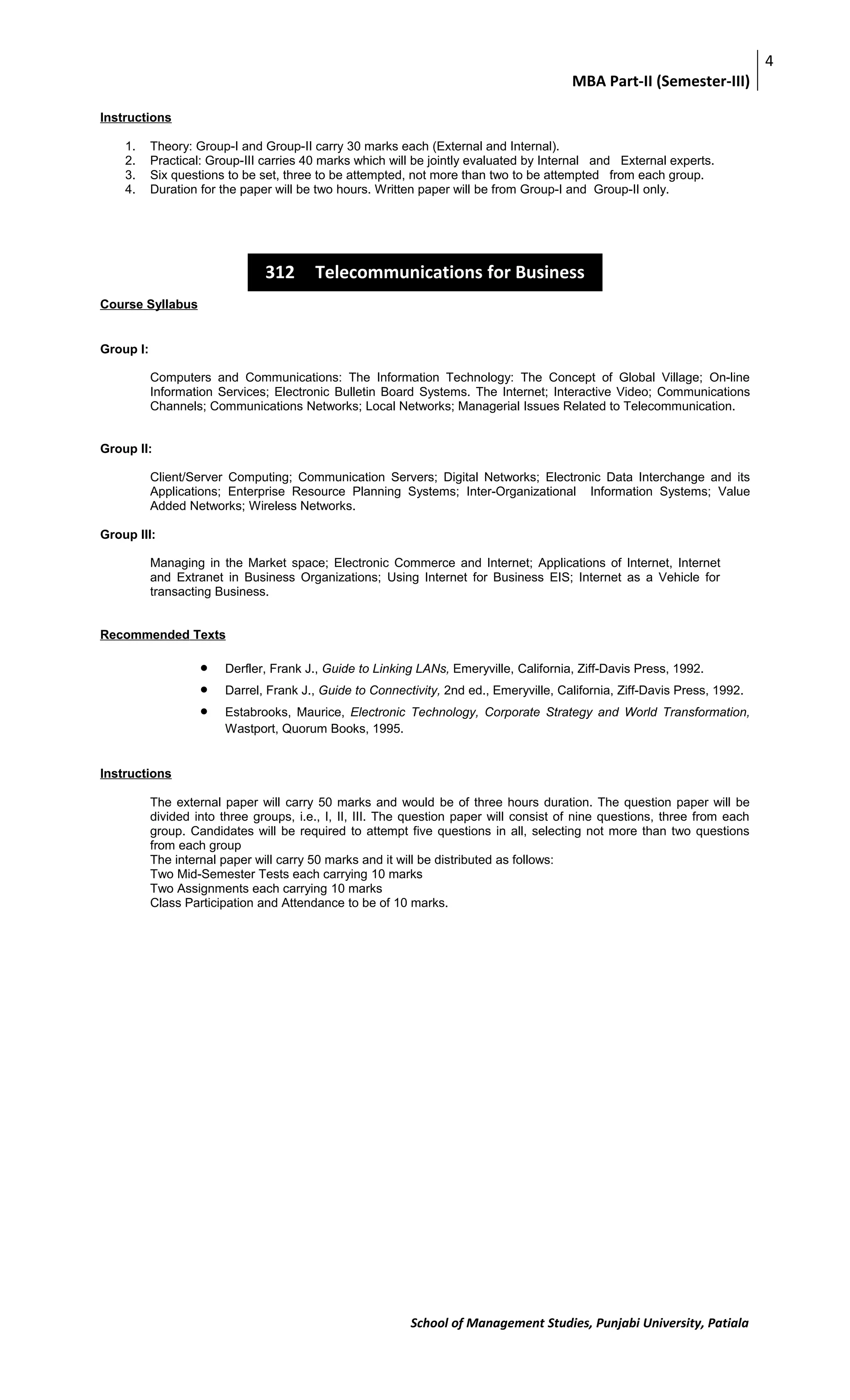 3rd sem syllabus | PDF