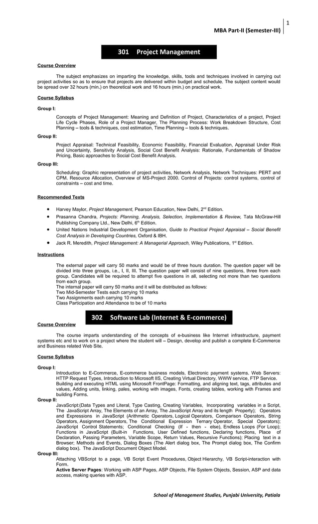 3rd sem syllabus | PDF