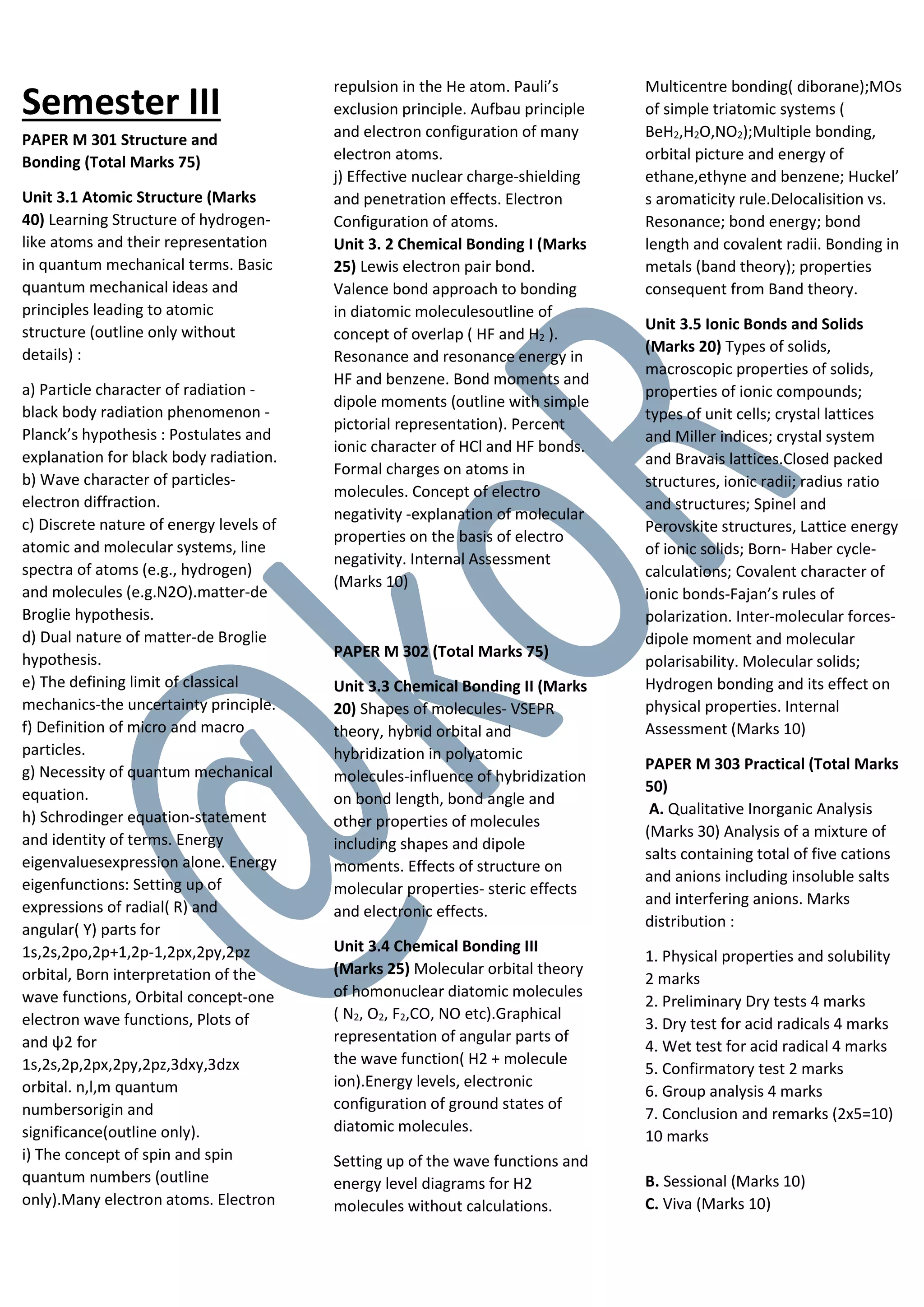 3rd sem syllabus | PDF