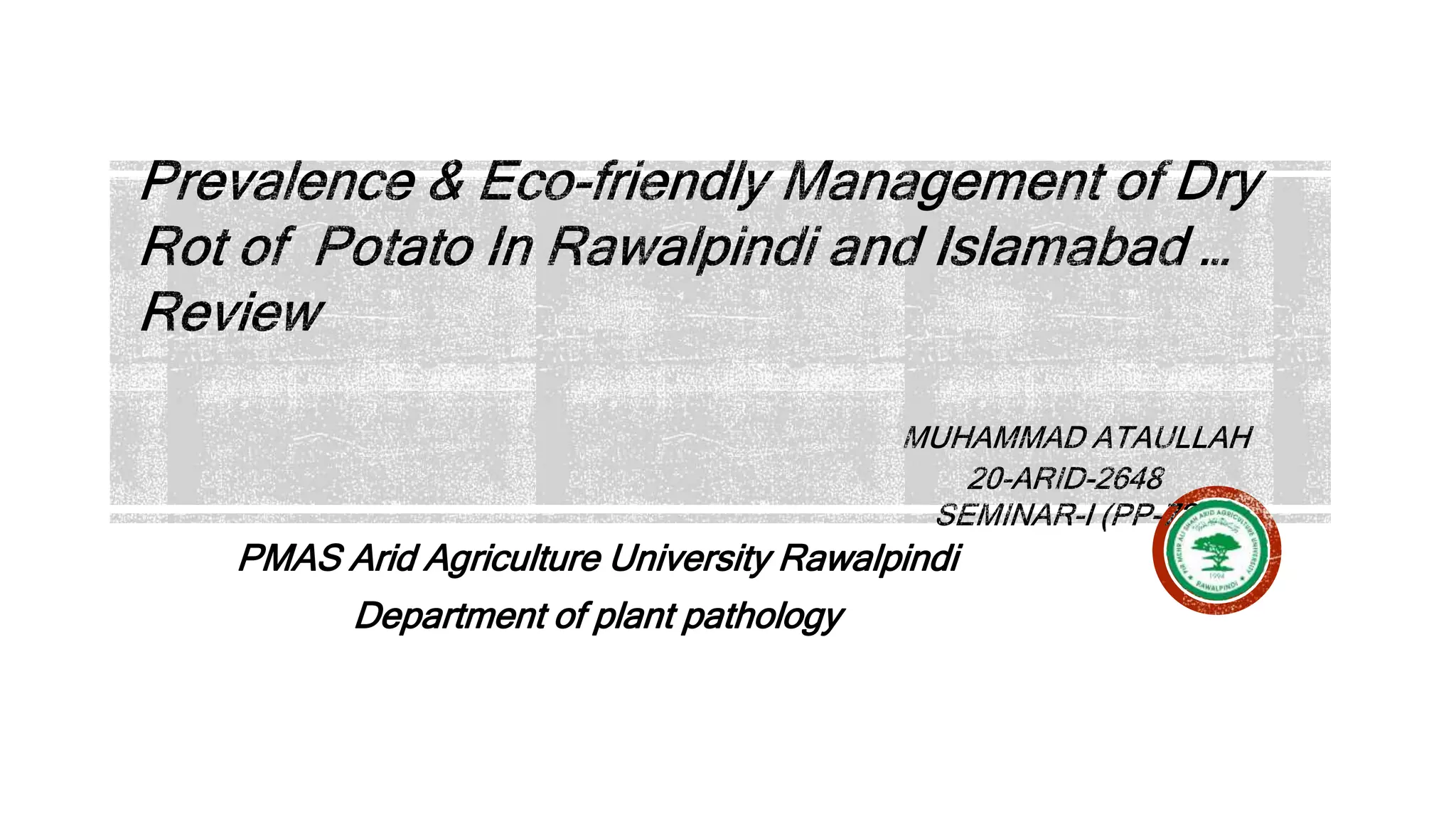 Dry rot of potato & Management | PPTX | Gardening | Home & Garden