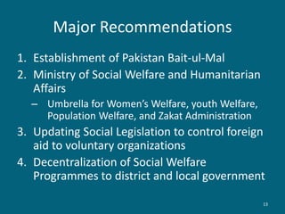 3rd social welfare policy of Pakistan, 1992 - Imran Ahmad Sajid | PPTX