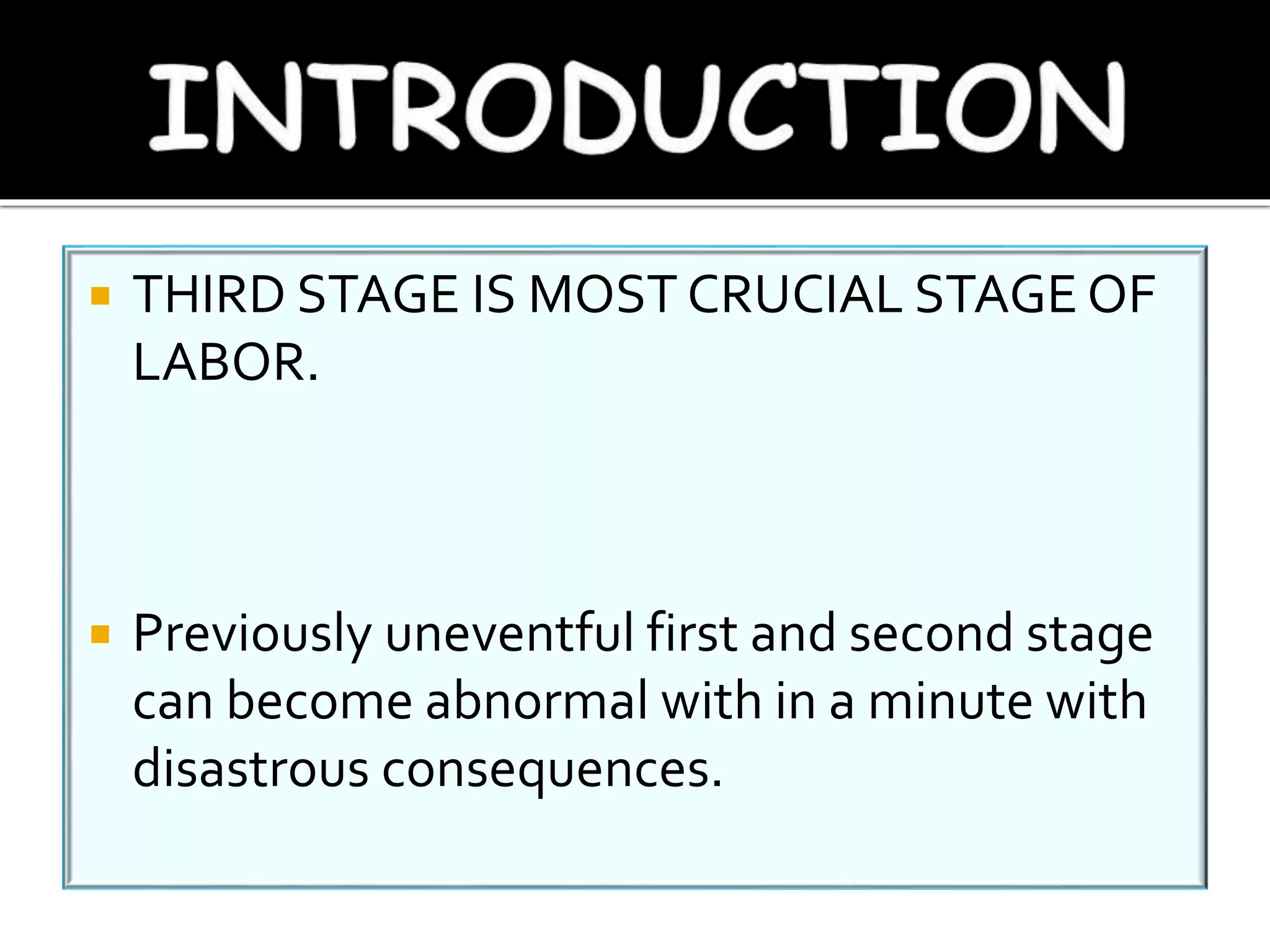 3rd stage OF LABOUR | PPTX