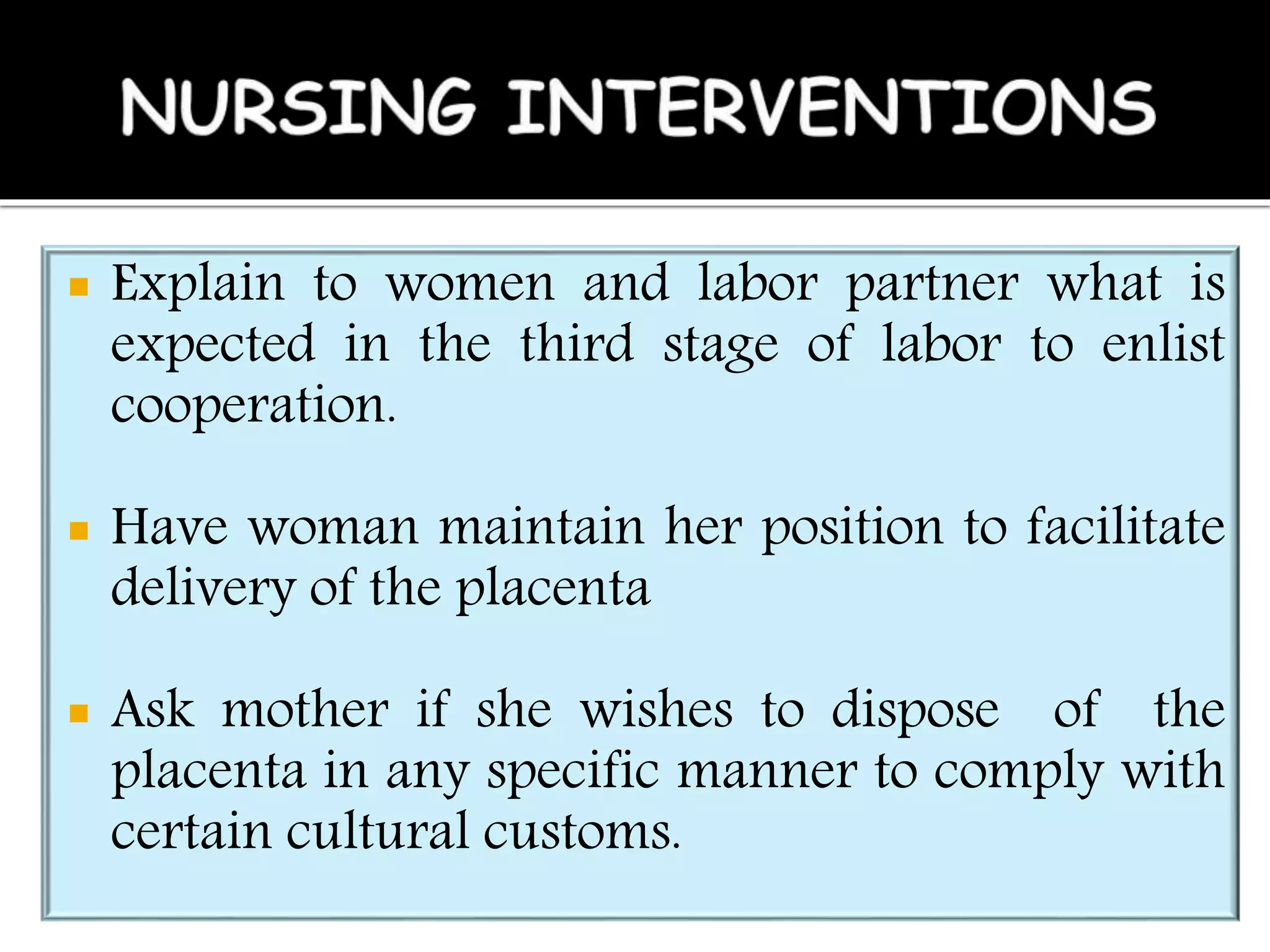 3rd stage OF LABOUR | PPTX