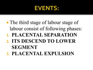 3rd stage OF LABOUR | PPTX