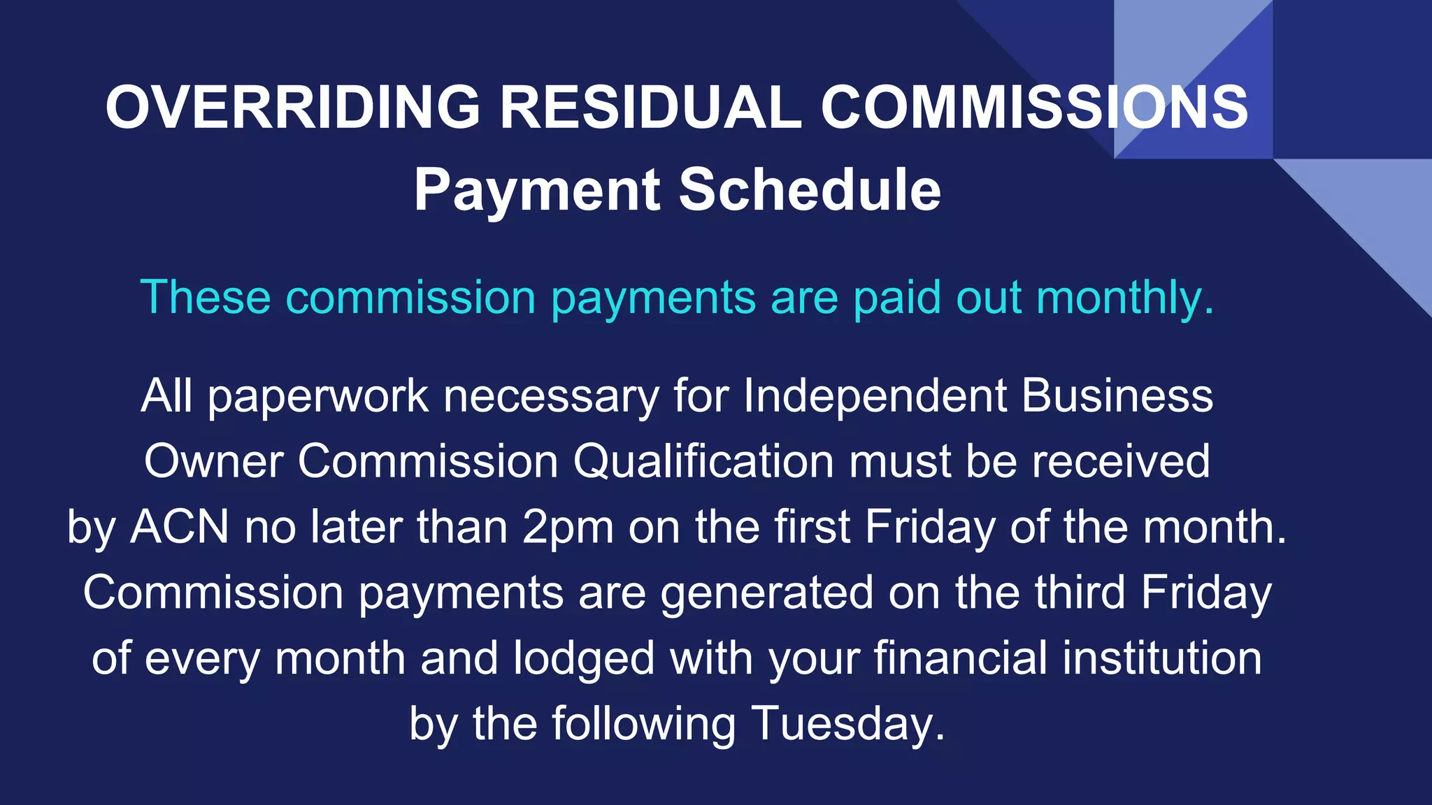 3rd Stream of Income - Overriding Residual Commissions | PPT