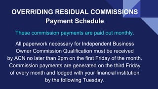 3rd Stream of Income - Overriding Residual Commissions | PPT