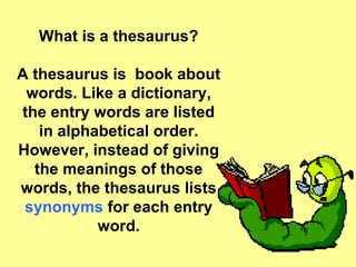 3rd Thesaurus | PPT