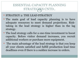 Operation Management Concept of capacity | PPT